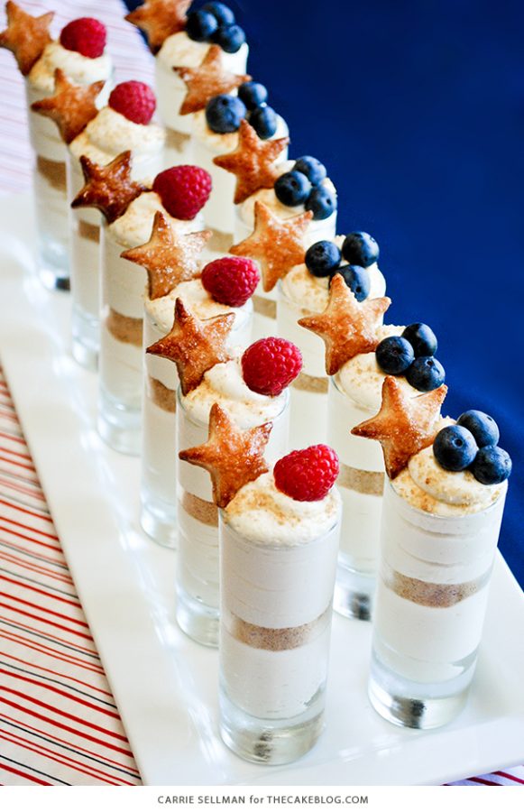 Stars & Stripes Cheesecake Shots | The Cake Blog