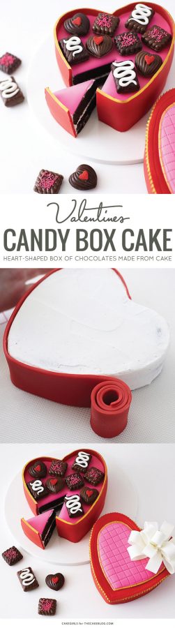 Valentine's Heart Candy Box Cake | The Cake Blog